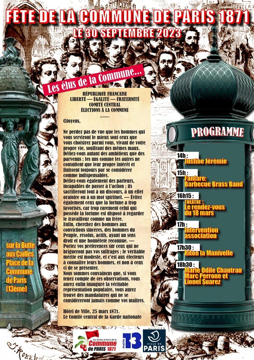 Fête de la Commune de Paris à la Butte aux Cailles - Faisons vivre la ...